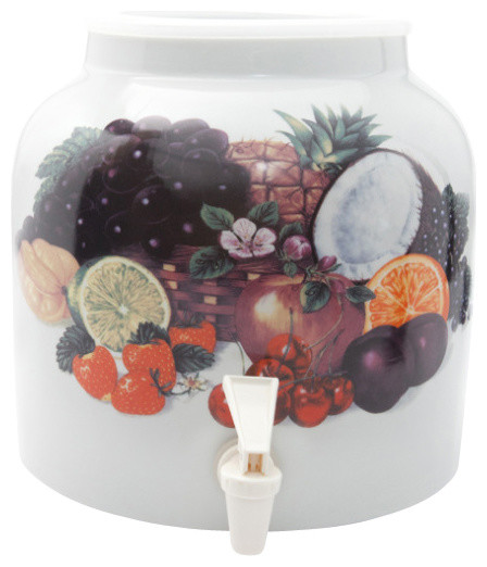 Goldwell Designs Tropical Fruits Design Water Dispenser Crock - Modern ...
