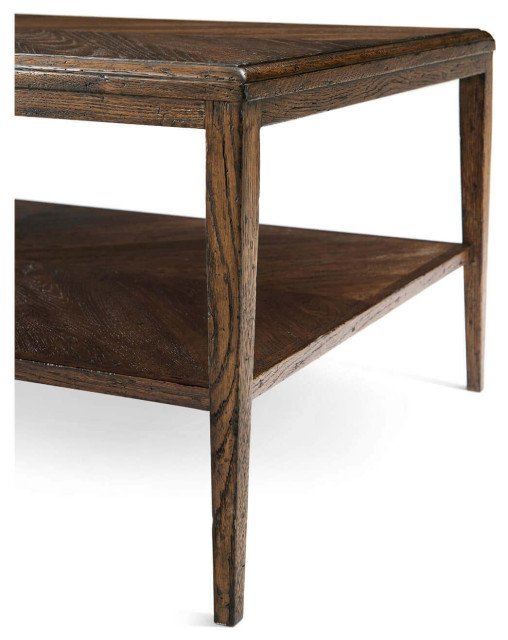 Modern Oak Coffee Table Dark Finish - Transitional - Coffee Tables - by ...