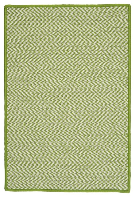 Colonial Mills Outdoor Houndstooth Tweed Rug, Green, 2x10 ...