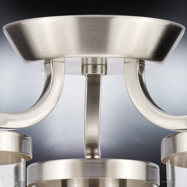 Luxury Contemporary Ceiling Light, Brushed Nickel - Transitional ...