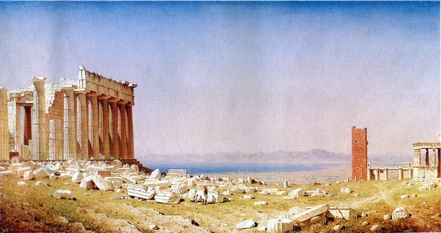 Sanford Robinson Gifford Ruins of the Parthenon Wall Decal, 15x30 ...