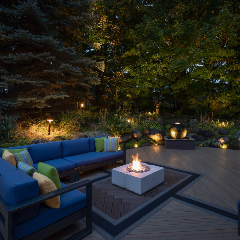 Voyage Decking in Costa, Tundra & Khaya paired with Picture Frame Board ...