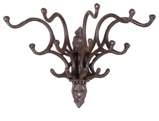 Antique Cast Iron Wall Hooks in Rust Finish - Transitional - Wall Hooks ...