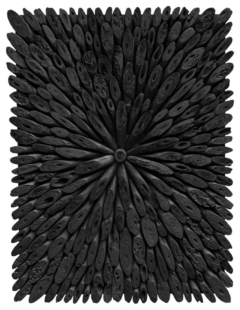 Bahama Black Wood Wall Decor - Rustic - Wall Accents - by Ownax | Houzz