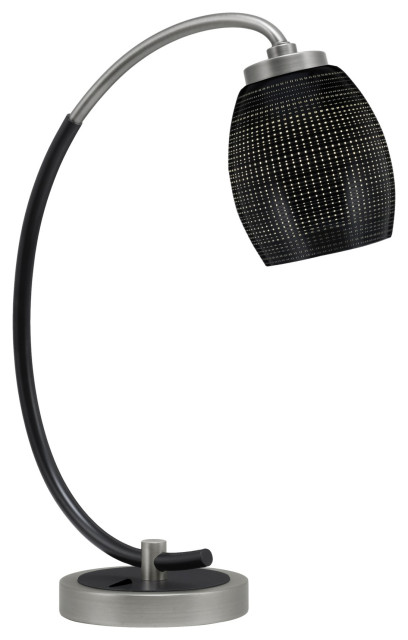 Table Lamps & Desk Graphite & Matte Black Finish 5 Black Matrix Glass ...