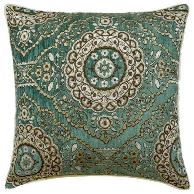 Decorative Blue Velvet Twin Bed Runner, Tassels and Velvet Ahmet, King ...