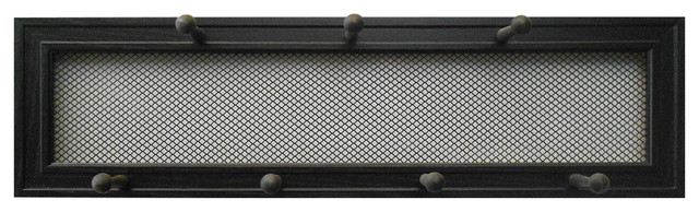 7-Peg Mug Rack by Millwork Engineering, Black Frame - Farmhouse - Mugs ...