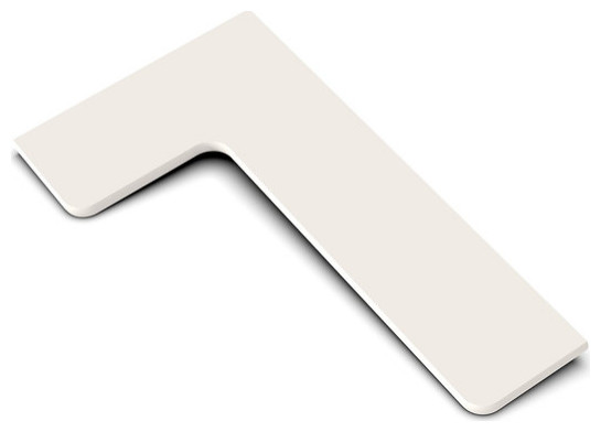 TileWare Boundless L-Shaped Corner Shelf Bone Shower Bathroom ...