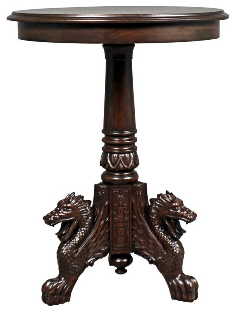 Design Toscano Heraldic Lion Accent Table - Traditional - Side Tables ...