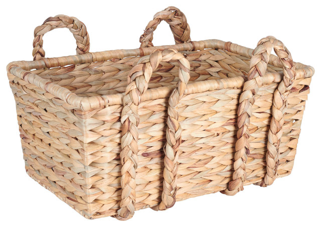 Large Wicker Storage Basket - Tropical - Baskets - by Household ...