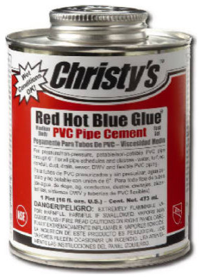 T. Christy Enterprises Red Hot Blue Glue PVC Cement, 8 oz - Building ...