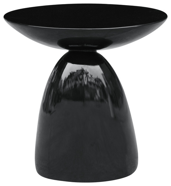 Modern Classics Oval End Side Table, Black, 20"H x 23"W x 23"D ...