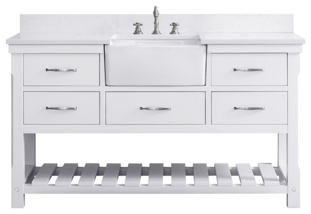 Wesley 60" Bathroom Vanity - Transitional - Bathroom Vanities And Sink ...