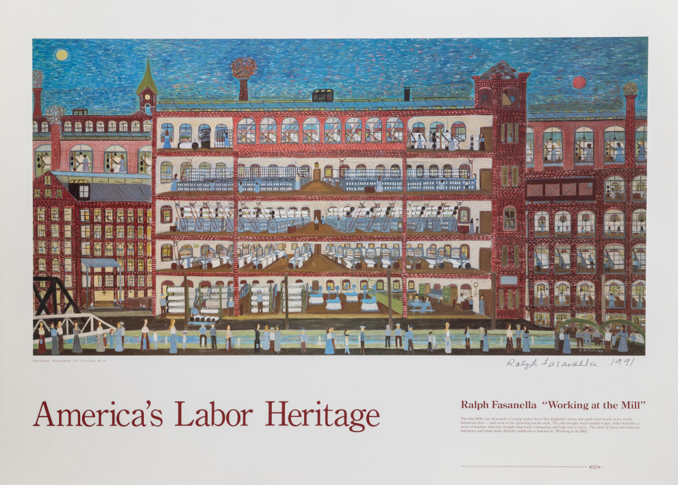 Working at the Mill Poster for America's Labor Heritage, Ralph ...