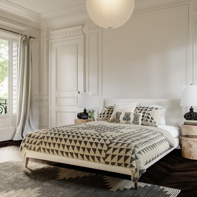 Aubert Quilt & Shams, 104X90" - Contemporary - Quilts And Quilt Sets ...