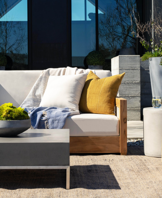 Safavieh Eartha Modern Concrete 11.42" Coffee Table Indoor/Outdoor, #N ...