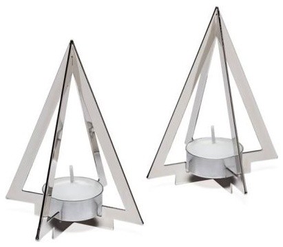 Torre and Tagus Pyramid Frame Tealight Holders, Set of 2 - Contemporary ...