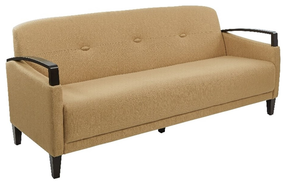 Main Street Sofa in Woven Wheat Beige Fabric - Contemporary - Sofas ...