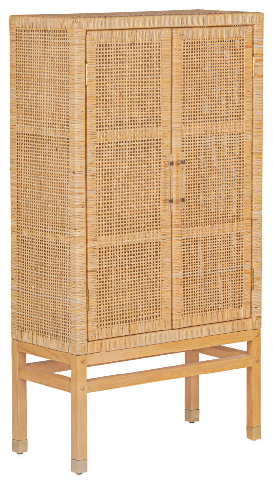 Amara Woven Rattan Wall Cabinet - Tropical - Storage Cabinets - by TOV ...