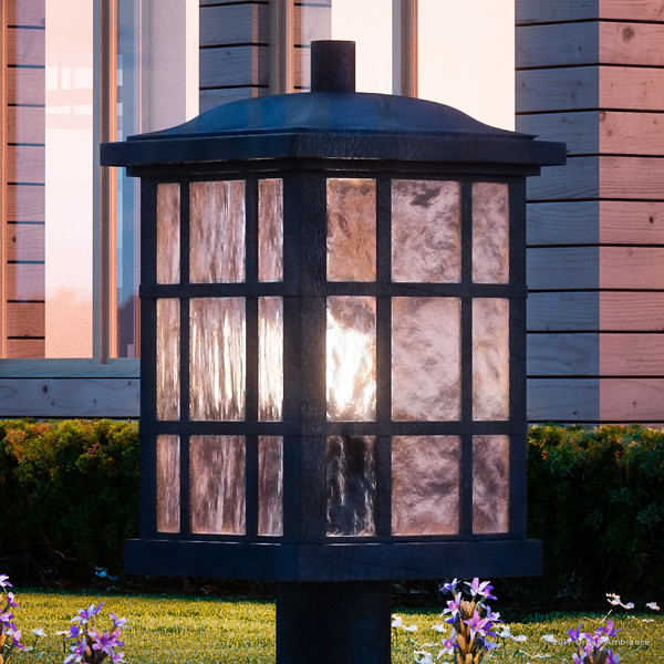 Luxury Craftsman Black Outdoor Post Light, UQL1246, Zurich Collection ...