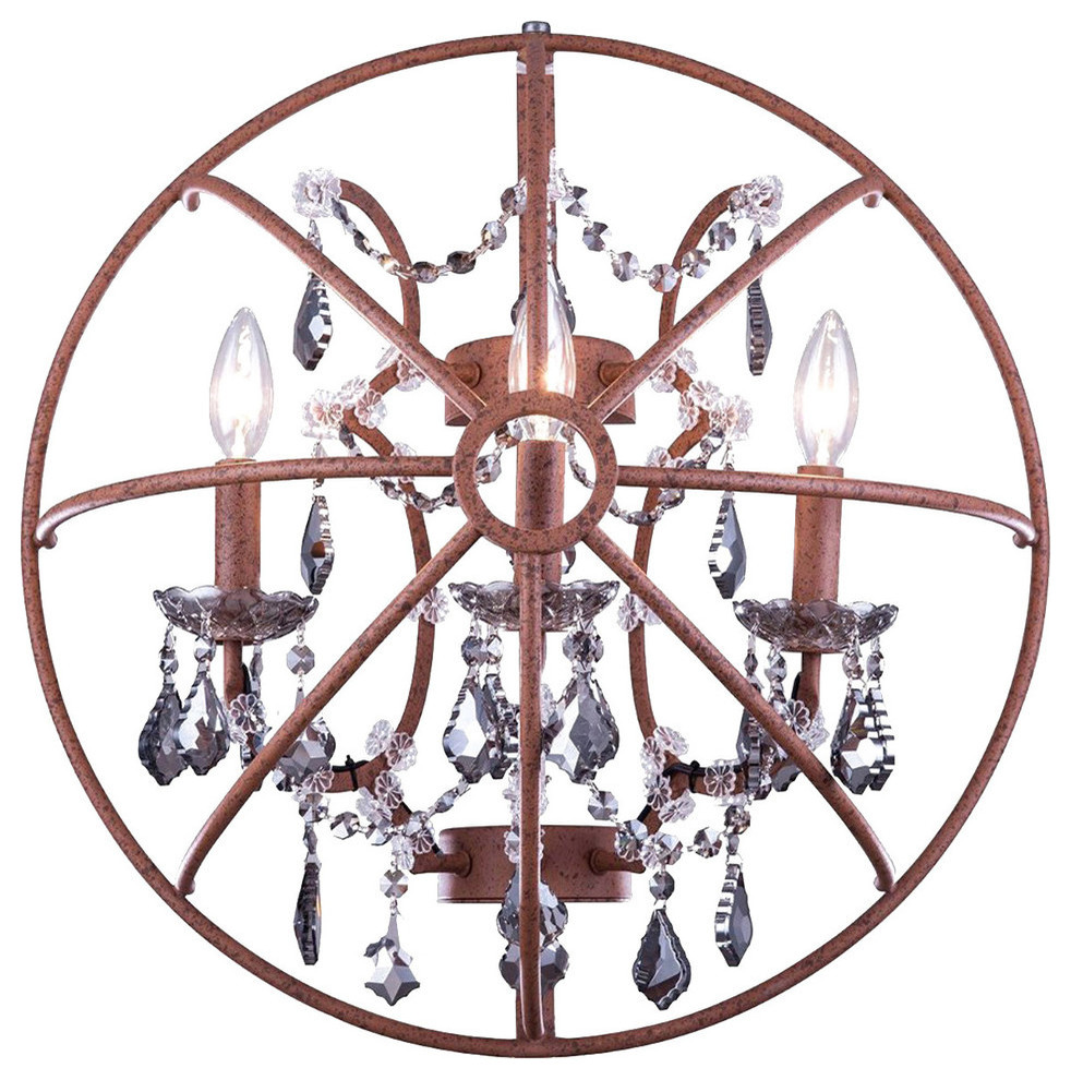 Urban Classic 1130 Geneva 3-LT 21" Royal Cut Sconce, Rust/Gray ...