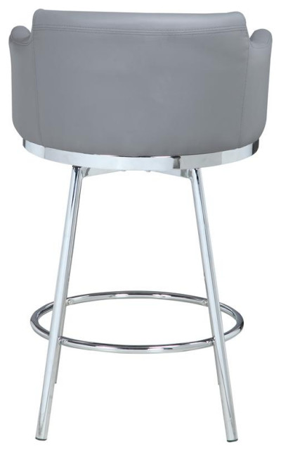 Club Counter Stool W/ Memory Swivel, Gray - Contemporary - Bar Stools ...