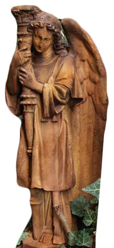 Majestic Angel Guard Right, Garden Angels - Traditional - Garden ...