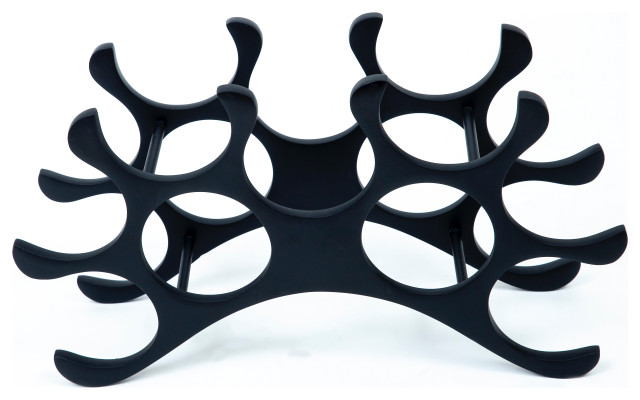 9-Bottle Polished Aluminum Wine Rack - Contemporary - Wine Racks - by ...