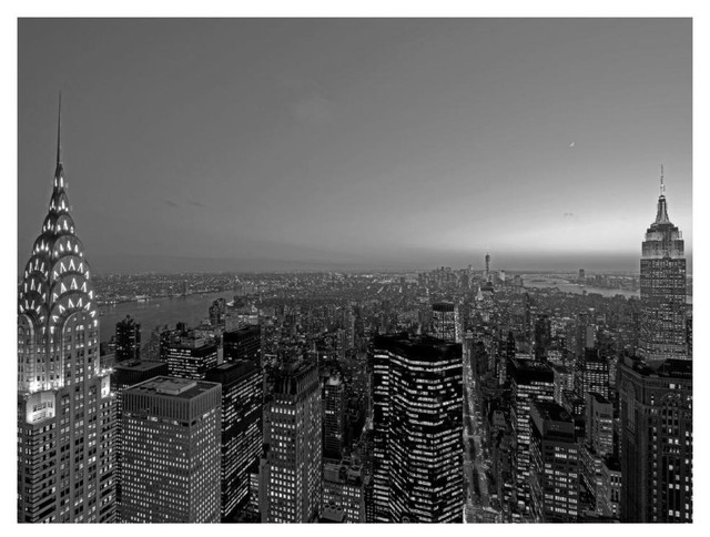 "Midtown and Lower Manhattan at dusk" Paper Print by Richard Berenholtz ...
