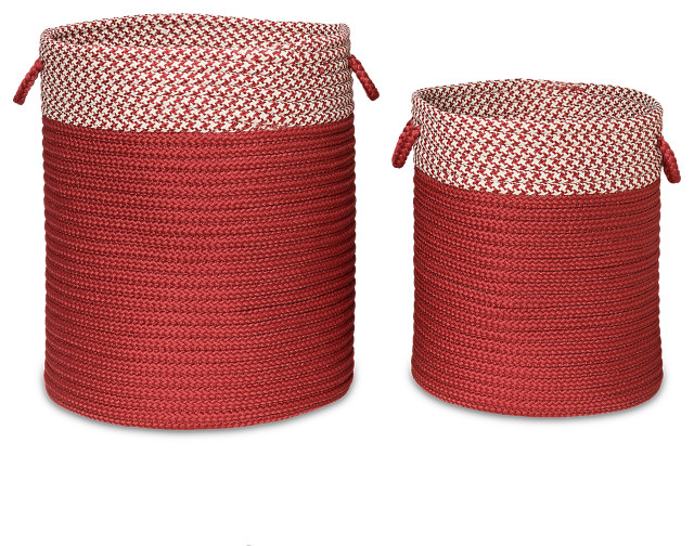 Splash In-Outdoor Hampers Red 17"x17"x22", Round, Braided - Hampers ...