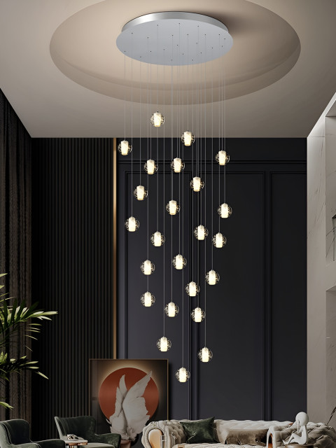 Lenno | Crystal Hanging Light Fixture - Contemporary - Chandeliers - by ...