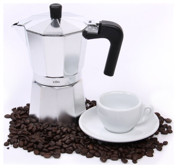 Cilio Classico Induction Ready Espresso Maker with Espresso Cup ...