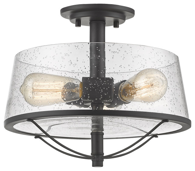 Z-Lite 3 Light Semi Flush Mount, Bronze, 444SF-BRZ - Transitional ...