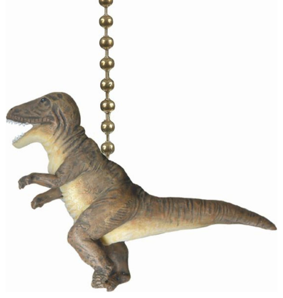 T Rex Dinosaur Ceiling Fan Light Dimensional Pull Resin - Ceiling Fan ...