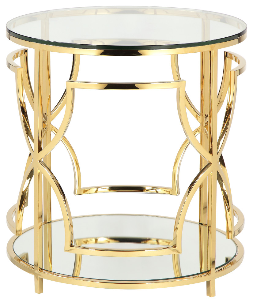 Z-Edward Round Side Table Gold - Contemporary - Side Tables And End ...