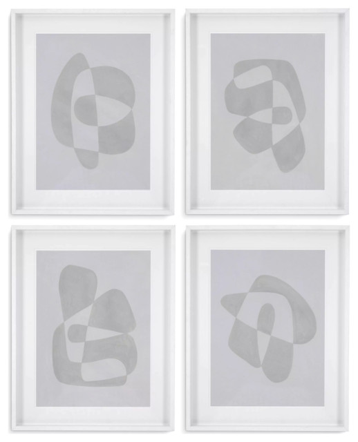 Abstract Shape Art Prints (4) | Eichholtz Soft Shape - Contemporary ...