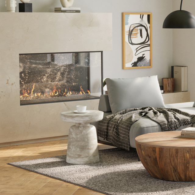 Robbie SOLID MANGO WOOD Accent Table - Farmhouse - Side Tables And End ...