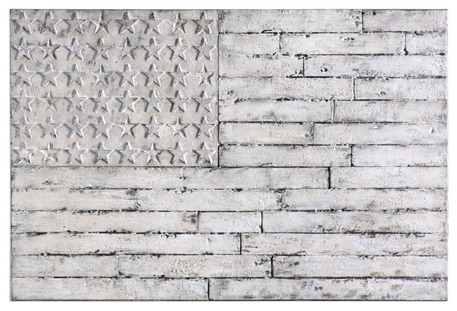 Uttermost 34365 Blanco 60 Inch x 40 Inch American Flag Wall - Farmhouse ...