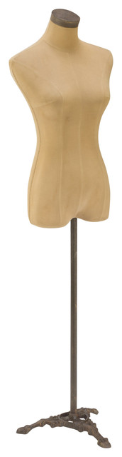 61"H Antiqued Female Fiberglass Mannequin - Contemporary - Decorative ...