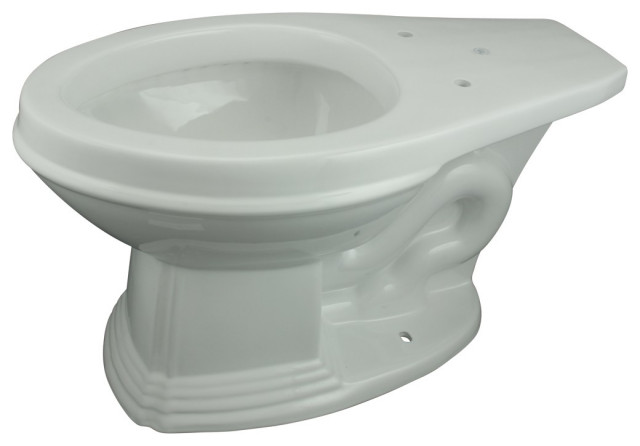 Cherry Wood Flat High Tank Toilet White Elongated Satin Rear Entry ...