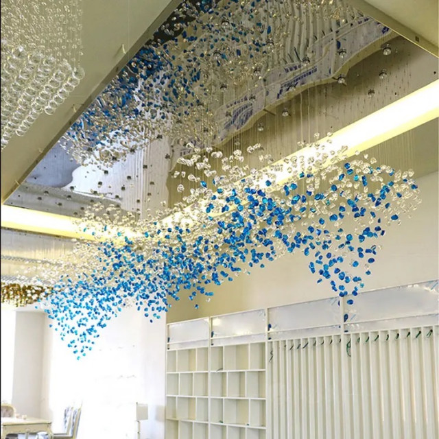 Rainfall Glass Gem Chandelier - Contemporary - Chandeliers - by Akari ...