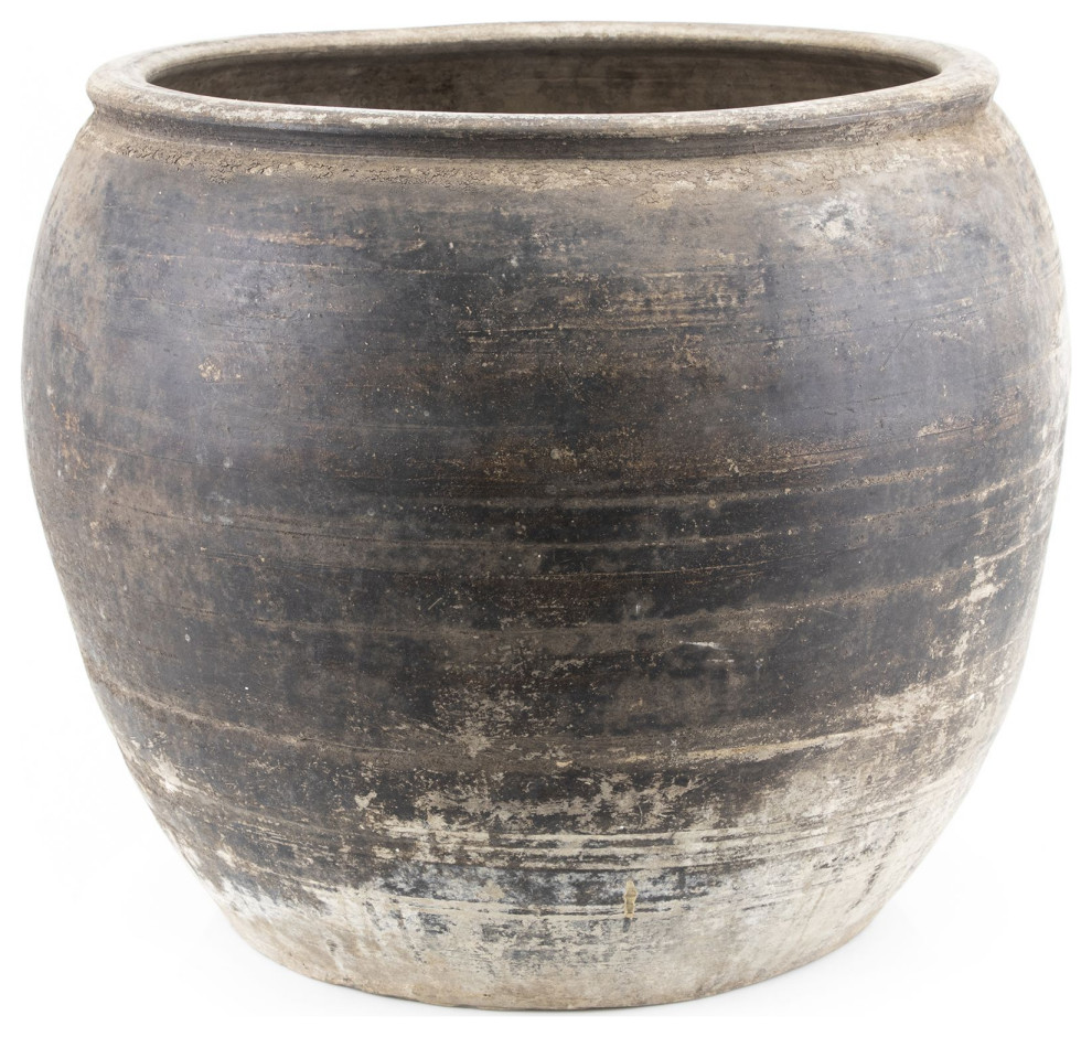 Vintage Pottery Rice Jar, XL - Farmhouse - Vases - by William Sung | Houzz