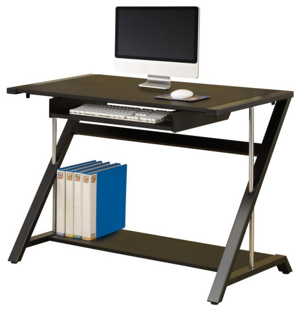 Coaster Contemporary Black Computer Desk 42x22.25x30 Inch ...