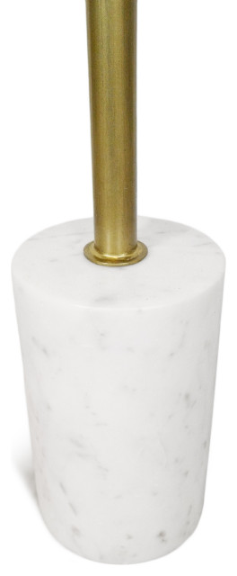 Lyra White Marble and Brass Side Table - Contemporary - Side Tables And ...