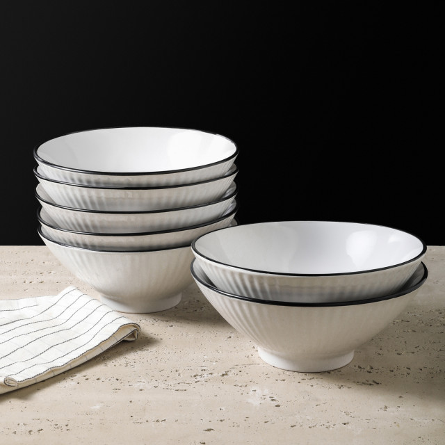 Christian Siriano Lustra Stoneware Dinnerware Set, 32-Piece ...