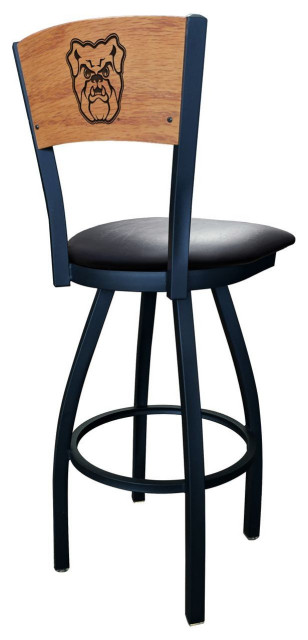 Holland L038 Engraved Butler 25" Swivel Counter Stool - Black/Vinyl ...