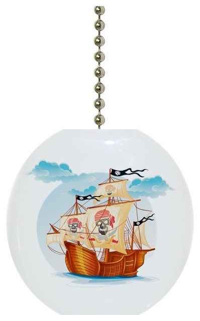 Pirate Ship Ceiling Fan Pull - Beach Style - Ceiling Fan Accessories ...