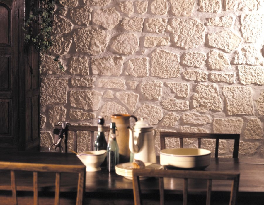 Stone-look rustic wall covering Stone Design Luberon series beige ...