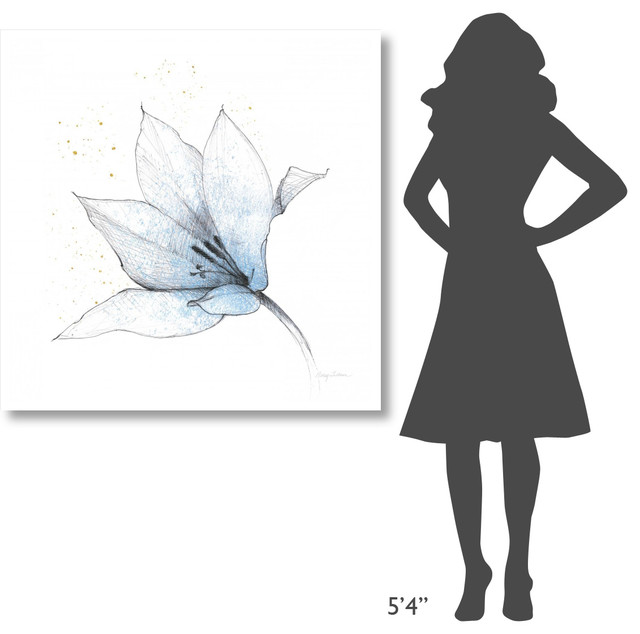 "Blue Graphite Flower IX" Digital Paper Print by Avery Tillmon, 20"x20 ...