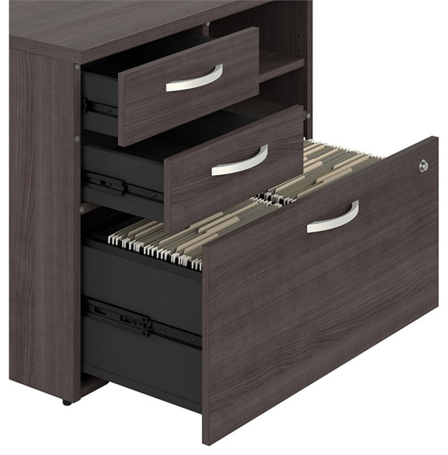 Studio A Office Storage Cabinet with Drawers in Platinum Gray ...
